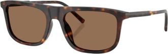 Dolce & Gabbana Homme, Accessoires, Brun, Taille: 56 MM Lunettes de soleil &agrave; monture carr&eacute;e