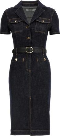 Self Portrait Femme, Robes, Bleu, Taille: 40 FR Robe Midi en Jean