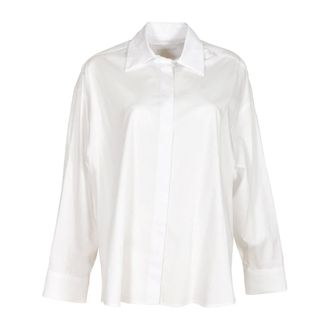 Dondup Femme, Blouses et Chemises, Blanc, Taille: 40 FR Chemise oversize en gabardine teinte en fil