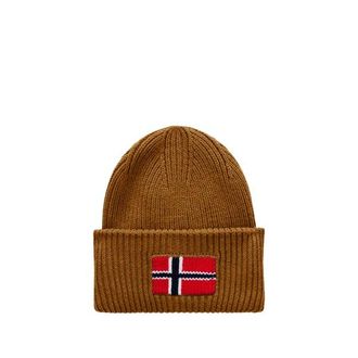 Napapijri Bonnet &agrave; revers brod&eacute; en laine m&eacute;lang&eacute;e