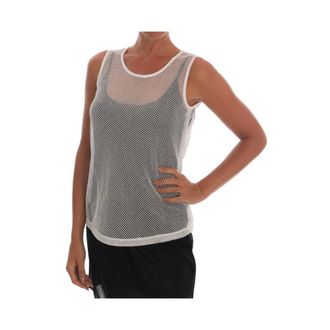 Dolce & Gabbana Femme, Tops, Blanc, Taille: 34 FR D&eacute;bardeur Transparent en Maille