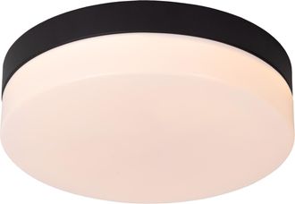 Lucide BISKIT - Deckenleuchte Badezimmer - &Oslash; 23 cm - LED - 1x12W 2700K - IP44 - Bewegungssensor - Schwarz