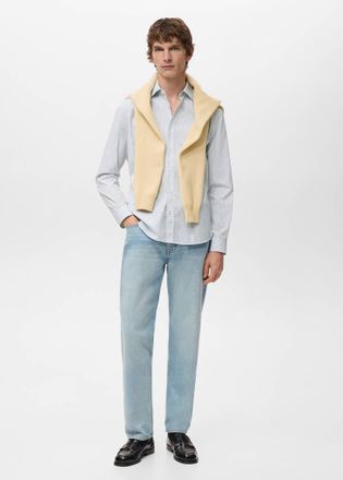 Mango Chemise coton rayures regular-fit bleu ciel - Homme - XXL - MANGO MAN