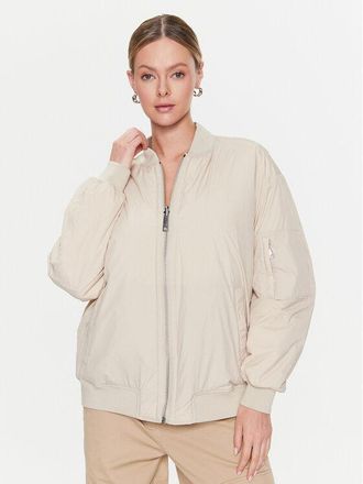 Calvin Klein Bomberjacke Light Paded Quilt Bomber Jacket K20K205178 Écru Regular Fit