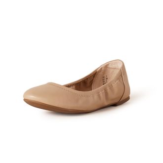 Amazon Essentials Damen Ballerinas Belice Zum Hineinschlüpfen, Beige, 39.5 EU Weit