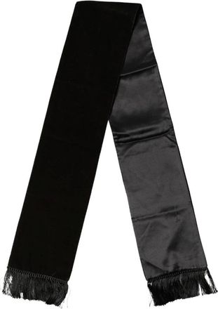 Dolce & Gabbana Homme, Accessoires, Noir, Taille: ONE Size Foulard &Eacute;charpe en Soie &agrave; Franges