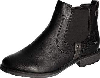 Mustang Jeans Bottine Femme 1265-522, Pointure:38 EU, La Couleur:Noir