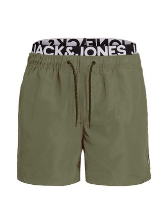 Jack & Jones Herren JPSTARUBA JJSWIMSHORTS DB WB SOLID, Dusty Olive, XXXL
