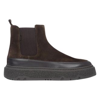 Estro & Luminara Velours Winter Chelsea Boots - - Shoes - Damen - Braun - 38 EU