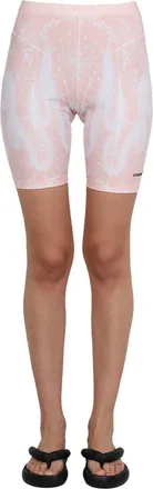Vision Of Super Logo-Print Bermuda Shorts - Pink
