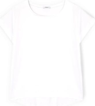 Motivi Femme, Tops, Blanc, Taille: 36 FR T-shirt bicolore en m&eacute;lange de coton