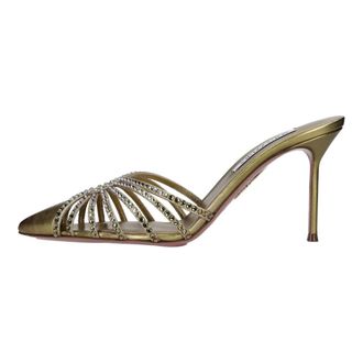Aquazzura Flow Mule 85 - - Shoes - Damen - Gr&uuml;n - 35 EU