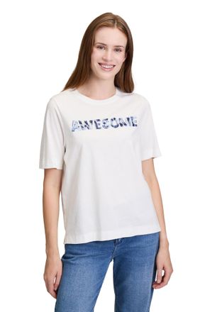 Cartoon Damen Rundhals-Shirt Kurzarm 38, Patch Cream/Blue