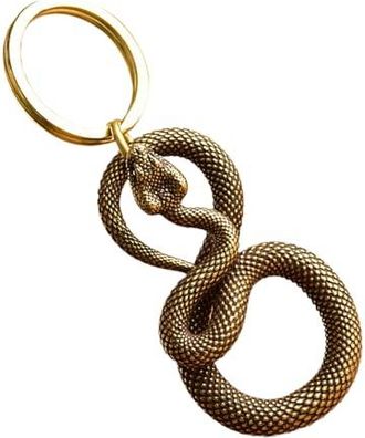 Generico Porte-cl&eacute;s serpent - Pendentif animal en zodiaque 2025, d&eacute;coration &agrave; suspendre miniature, attache &agrave; anneau en m&eacute;tal r&eacute;sistant, accessoire pour sac, ar