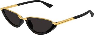 Bottega Veneta Femme, Accessoires, Jaune, Taille: 56 MM Cat-Eye Lunettes de soleil
