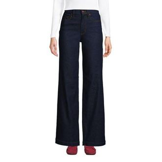 Lands End Recover Jeans High Waist mit weitem Bein, Damen, Gr&ouml;&szlig;e:40 81 regular, Blau, by Lands End