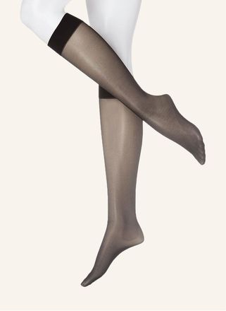 Wolford 3er-Pack Fein-Kniestr&uuml;mpfe Satin Touch schwarz