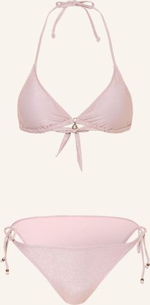 Banana Moon Banana Moon Triangel-Bikini Cricomassa Mit Glitzergarn beige