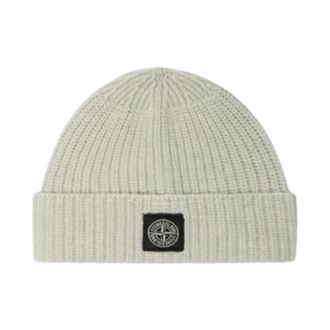 Stone Island Logo Patch Wollberet Grau - - Accessories - Herren - Grau - ONE SIZE