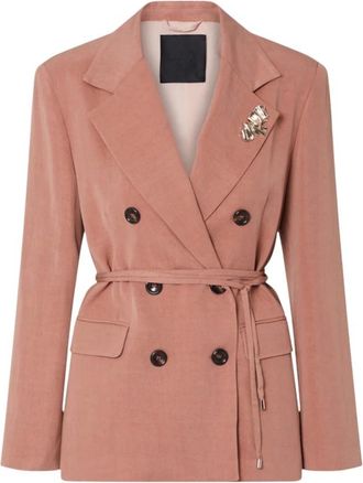 Liu Jo Blazer crois&eacute; en Tencel - Femme - Vestes - Rose - Taille: 36 FR