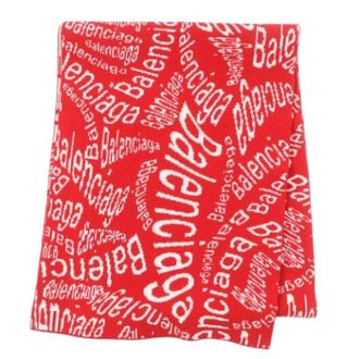 Balenciaga Foulard vintage en nylon Pre-owned - Femme - Pre-owned - Rouge - Taille: ONE Size