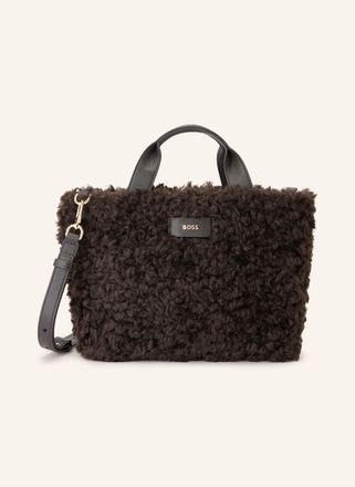 HUGO BOSS Handtasche Palmah Aus Kunstfell braun