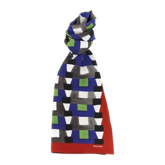 Miu Miu Seidentuch mit geometrischem Druck - - Accessories - Damen - Mehrfarbig - ONE SIZE