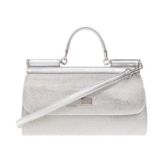 Dolce & Gabbana Rhinestone Sicily Schultertasche - - Bags - Damen - Grau - ONE SIZE
