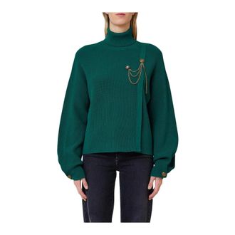 Liu Jo ECS Maglia Chiusa M/L Spille - - Knitwear - Damen - Gr&uuml;n - XS