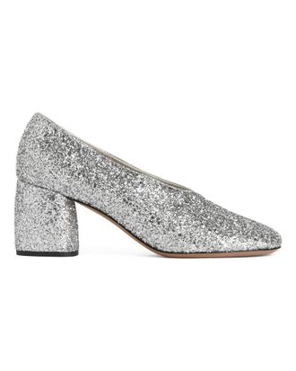 Arket Glitzerpumps Mit Blockabsatz -Silberfarben