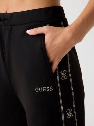 Guess Jogginghose OCTAVIA JOGGER mit Strass-Steinen, Logo-Tape