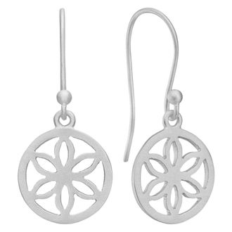 Frk. Lisberg Femme, Accessoires, Gris, Taille: ONE Size Flower of Life Earrings