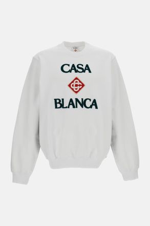 Casablanca Pullover Aus Boucl&eacute; Mit Besticktem Logo