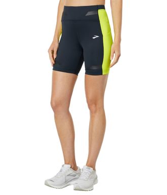 Brooks 221565044 Run Visible 6 Short Tight Shorts Damen Asphalt/Nightlife Gr&ouml;&szlig;e 35
