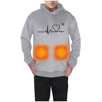 Generic Sweat &agrave; capuche chauffant unisexe rechargeable avec r&eacute;glages de chaleur r&eacute;glables, doublure en polaire confortable, parfait pour les activit&eacute;s de plei