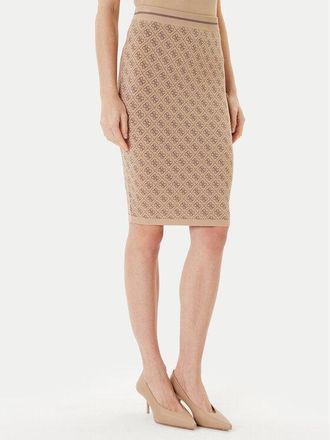 Guess Bleistiftrock W4BD53 Z37K0 Beige Regular Fit
