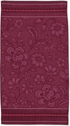 Pip Studio Badetuch Jasmin Jacquard Dunkelrosa 55x100cm