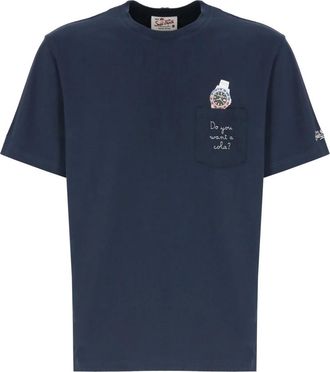 Saint Barth Homme, Tops, Bleu, Taille: XL Austin T-shirt
