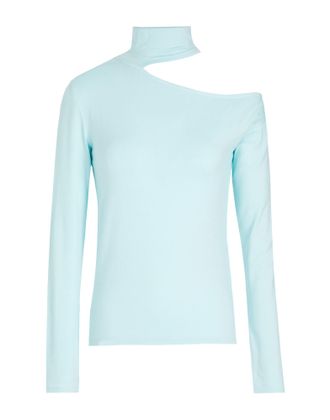 8 by YOOX VISCOSE CUT-OUT L/SLEEVE TOP