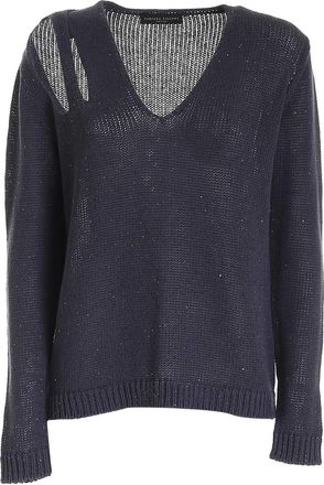 Fabiana Filippi V-Pullover - Blau