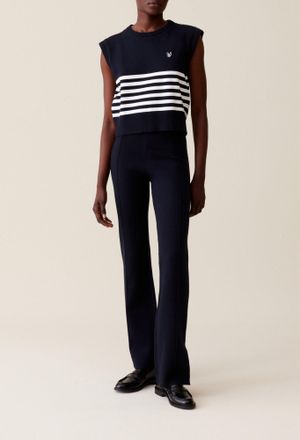 Claudie Pierlot Pantalon maille marine