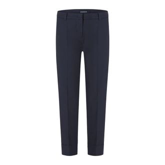 Cambio Cropped Hose mit B&uuml;gelfalten - - Trousers - Damen - Blau - 2XL
