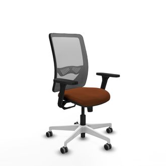 Piqueras y Crespo Neigbarer Schreibtischstuhl Zulema mit 3D-Armen, h&ouml;henverstellbare Lendenwirbelst&uuml;tze, ausgestattet mit 3 Positionen und Schneideschaum, Grau/Braun