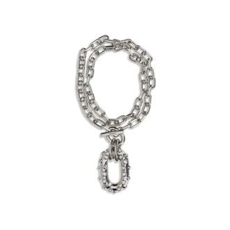 Paco Rabanne Femme, Accessoires, Gris, Taille: ONE Size Collier Lien Cristal