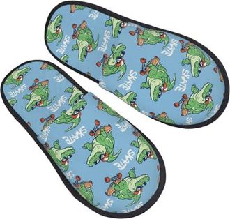Generic Pantoufles Unisexes Skateboard Crocodile De Dessin Animé Chaussons Automne Hiver Confort Pantoufles Pour Invités, Pour Intérieur Extérieur, Femmes, Ho