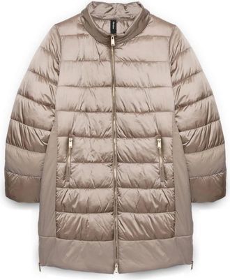 Fiorella Rubino Femme, Manteaux, Beige, Taille: 44 FR Doudoune Bi-mati&egrave;re avec Rembourrage Sorona Aura