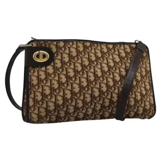 Dior Pre-owned Toile sacs-dior - Femme - Pre-owned - Brun - Taille: ONE Size