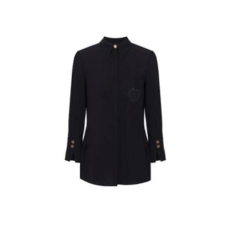 Elisabetta Franchi Femme, Blouses et Chemises, Noir, Taille: 44 FR Chemise Noire