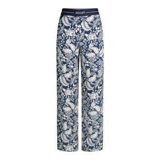 Joop Viskose-Hose mit Pflanzenmotiv - - Trousers - Damen - Blau - XL