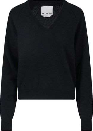 SA SU PHI Pull Col Rond - Noir
